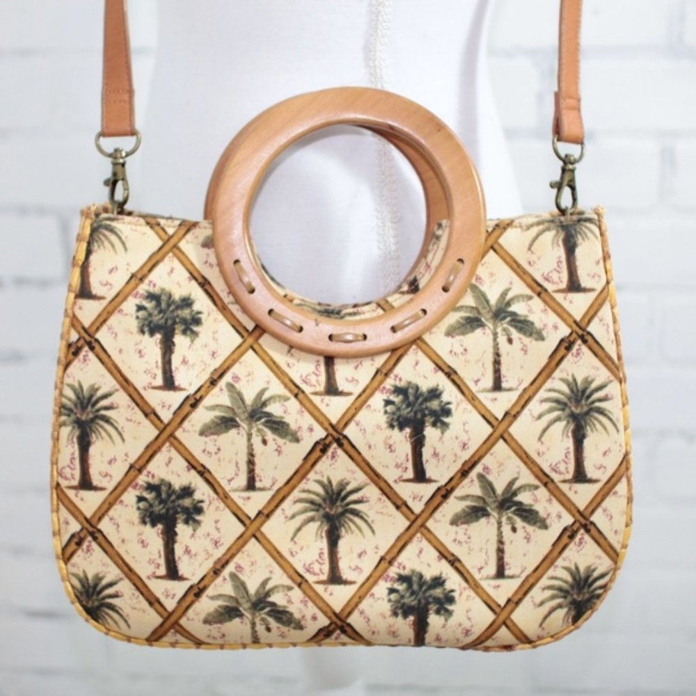 Palm Tree Shoulder Bag // Summer Purse - Gem